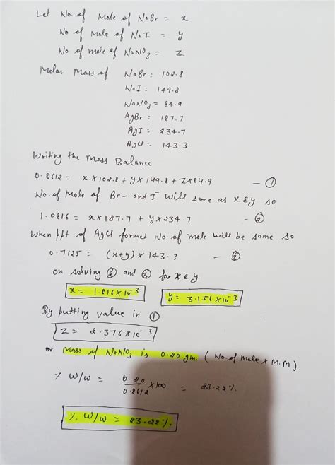 [solved] A 0 8612 G Sample Of A Mixture Consisting Of Nabr Nai And