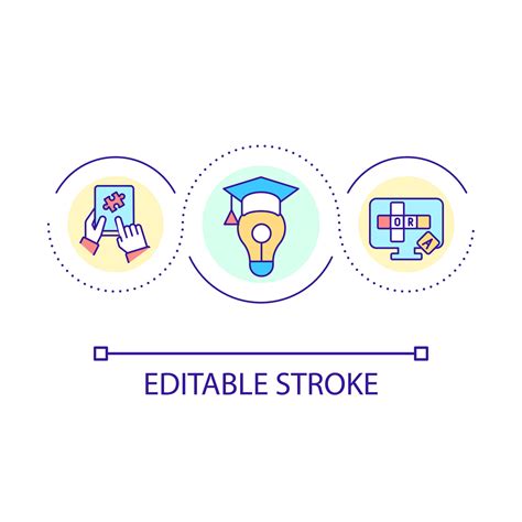 Solve Logical Issue Loop Concept Icon Brain Training Games Crossword Puzzle Generate Ideas