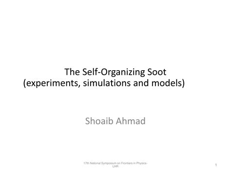 Pdf The Self Organizing Soot Experiments Simulations And Models