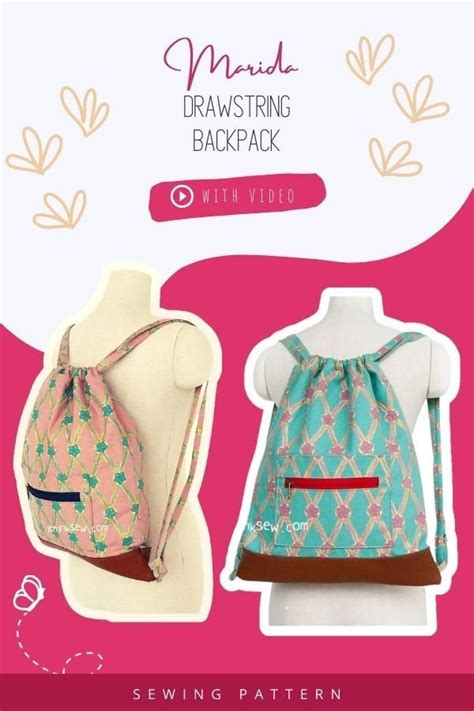 Marida Drawstring Backpack Sewing Pattern With Video Sew Modern