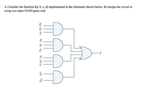 solved 4 consider the function f a b c d implemented in