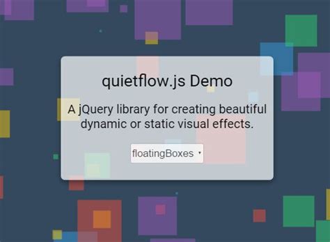Create Cool Visual Effect With Jquery And Canvas Quietflowjs Free Jquery Plugins