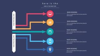 Diagram With Arrows And Icons On Dark Blue Background Google Slide Theme And Powerpoint Template