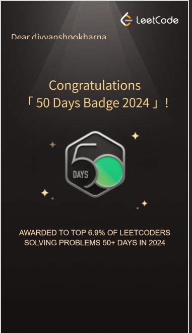 Divyansh Pokharna On Linkedin Leetcode Codingjourney Achievementunlocked Developerlife