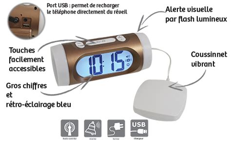 Digital Alarm Clock With Vibrator AIC International