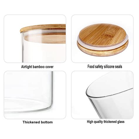 Комплект от 3 контейнера за съхранение на храна с капак и бамбукова лъжица Zggzerg 450 мл