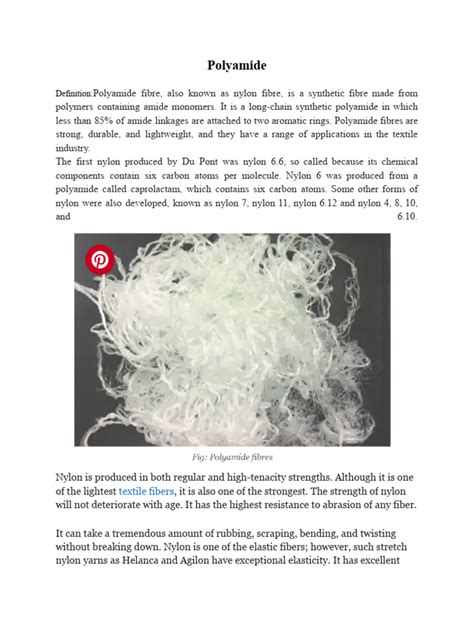 Lecture 4 Polyamide 250723 173713 Pdf Nylon Fibers