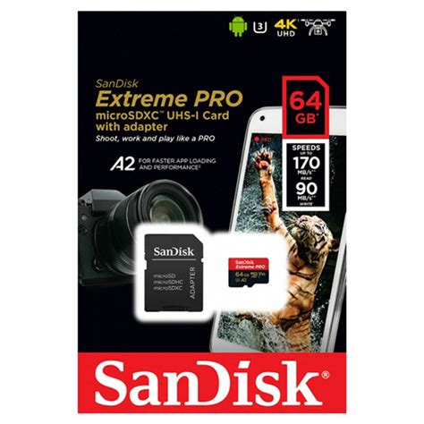 SanDisk Extreme Pro GB MicroSDXC A UHS I Memory Card