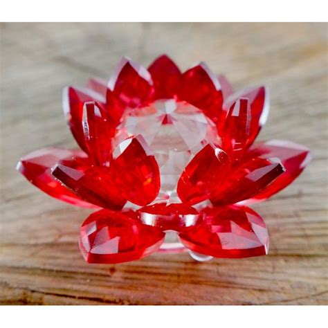 Статуетка лотос кольорове скло червоний подарунок — ціна 282 грн у каталозі Статуетки Купити