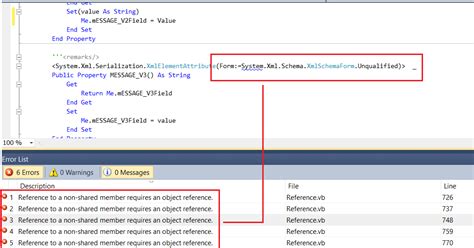 Web Service Error Reference To A Non Shared Member Requires An Object