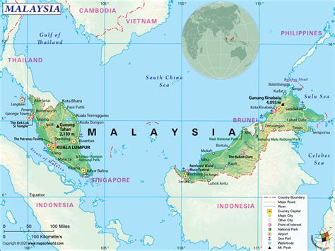 Political Map Of Malaysia Malaysia States Map