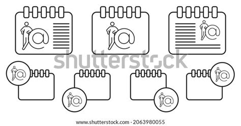 Contact Eform Vector Icon Calender Set Stock Vector Royalty Free 2063980055 Shutterstock