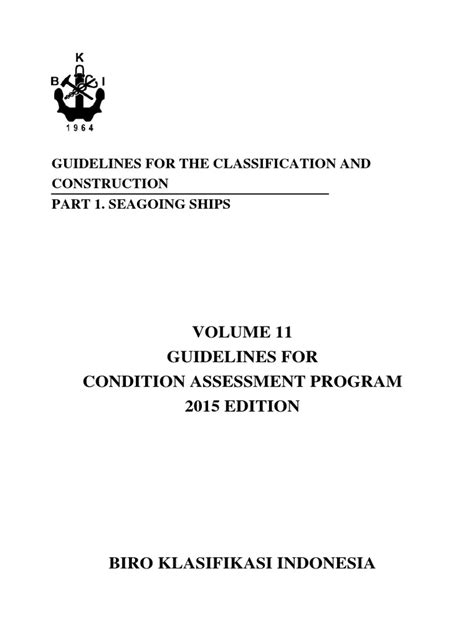 Vol 11 2015 Guidelines For Condition Assessment Program 2015 Pdf