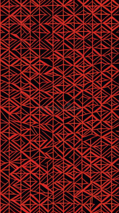 Geometric Red And Black Abstract Pattern With Angular Shapes And Lines Stock Image Image Of