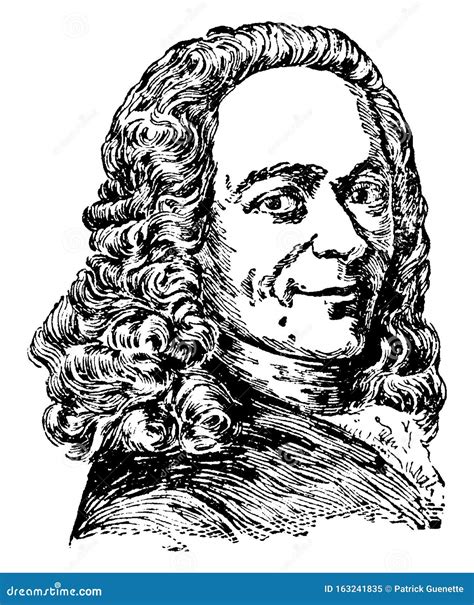 Voltaire Francois Marie Abouet Vintage Illustration Stock Vector