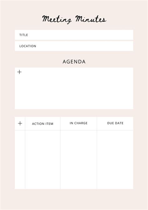 Free Editable Printable Meeting Minutes Templates Canva