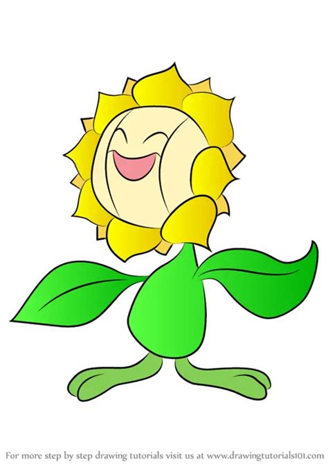 How To Draw Sunflora From Pokemon Pokemon Step By Step Drawingtutorials Com
