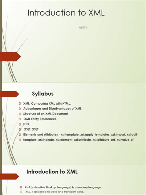 introduction to xml updated pptx pdf xslt xml