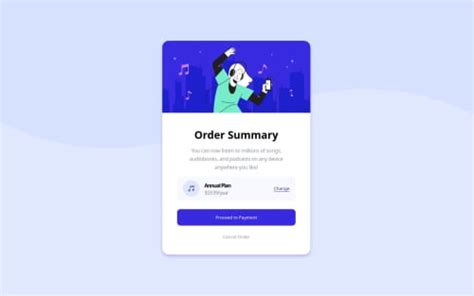 Frontend Mentor Order Summary Component Main Coding Challenge Solution
