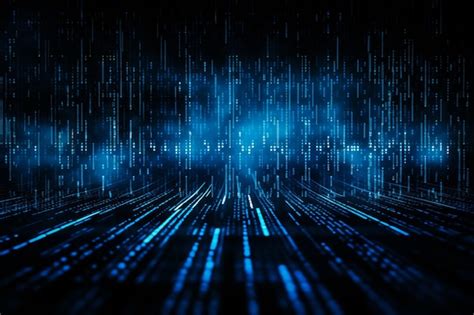 Premium Photo Dynamic Digital Data Stream Abstract Computer Background