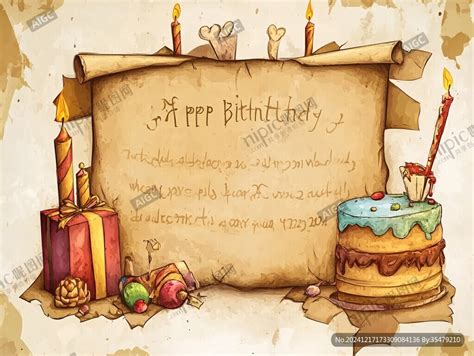 Ai创作图生日手绘图 生日愿望拍纸本 生日主题画面 手绘生日海报 生日水彩晕染指引牌 生日宴手绘 卡通主题生日 生日插画元素 生日贺卡生日素材 手绘生日快乐背景 卡通生日背景 生日快乐祝福