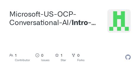 GitHub Microsoft US OCP Conversational AI Intro OCP Internal