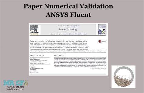Axial Segregation Of A Binary Mixture In A Rotating Tumbler Dem Paper Numerical Validation