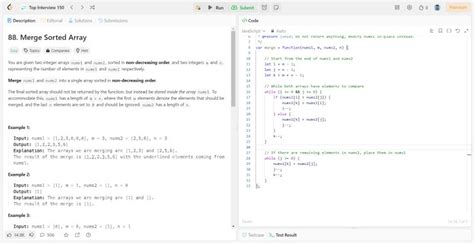 Pandi Kirubhakaran Eswaran On Linkedin Leetcode Top150 1merge Sorted Arrayeasy Explanation