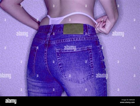 Thong Straps Above Jeans At David Delarosa Blog