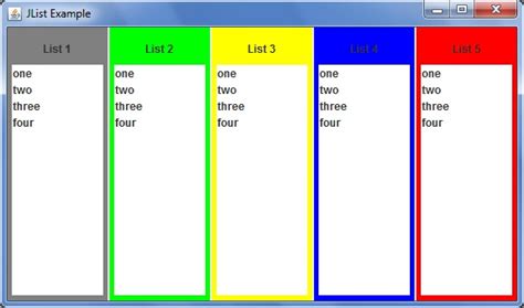 Java Multi Colored Lists Stack Overflow