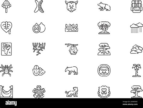 Life Of Amazon Icons Collection Is A Vector Illustration With Editable