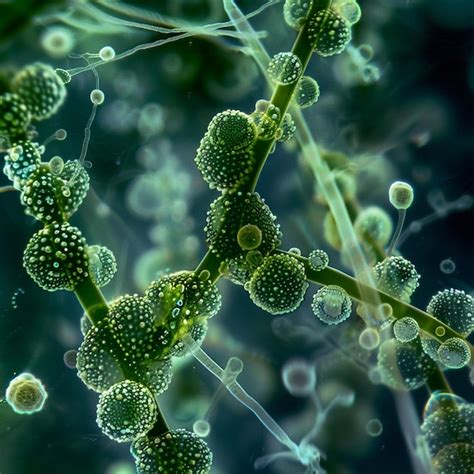 Cyanobacteria Producing Oxygen Through Photosynthesis Premium Ai Generated Image