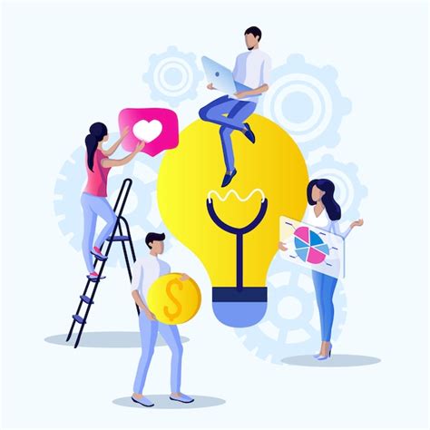 Publicidad Banner Ideas De Marketing De Dibujos Animados Plana