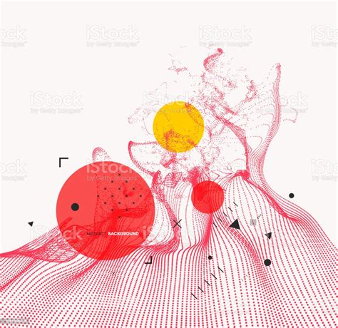 동적 배열 입자 방출 스플래시 모방 물 추상적인 배경입니다 벡터 일러스트입니다 수면에 대한 스톡 벡터 아트 및 기타 이미지 수면 입자 3차원 형태 Istock