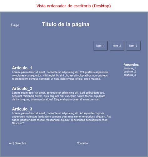 3con14 Tic 2016 17 2ºbto Tarea 2 Estructura Básica Html5 Con Flexbox