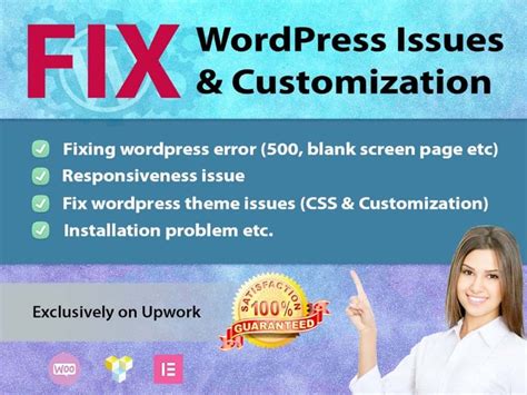 Fixed Wordpress Issue Php Css Error Bugs And Customize Theme Upwork