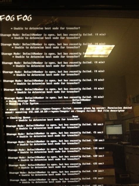 FOG Server With Storage Node On NAS Permissions Error Linux