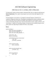 HW5 Pdf ACS 560 Software Engineering HW5 Due On Oct 2 11 59pm 2022 In Bitbucket This Homework