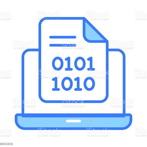 Check This Amazing Binary Coding Vector Design In Modern Style Premium Icon Stock Illustration