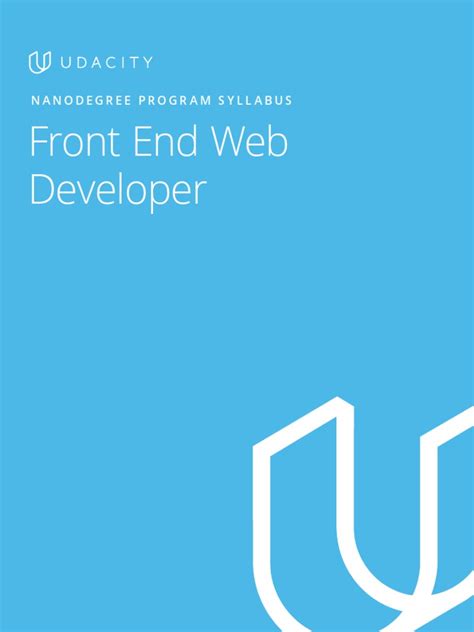 Front End Web Dev Nd0011 Syllabus Pdf Websites World Wide Web