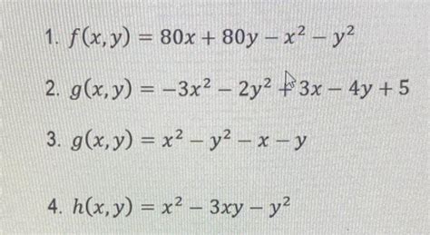 solved find the critical points of the functions below and
