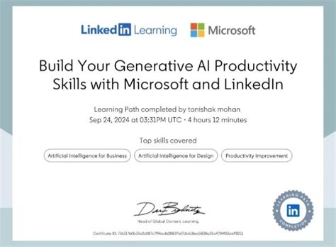 Tanishak Mohan On Linkedin Ai Productivity Linkedinlearning