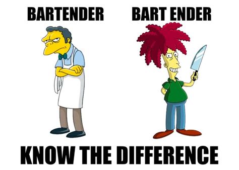 Bartender Vs Bart Ender In 2025 Simpsons Funny The Simpsons Chief Wiggum