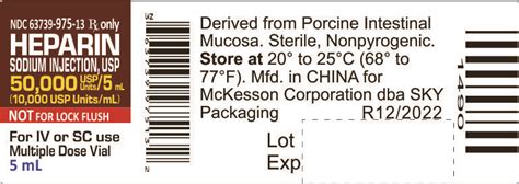 Heparin Package Insert Prescribing Information
