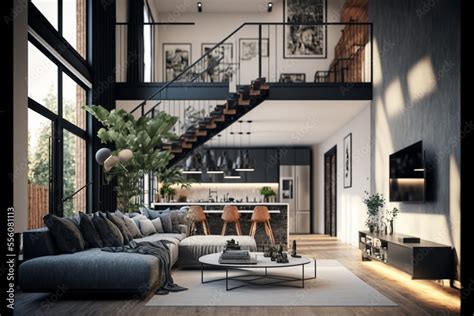 Modern Loft Living Room