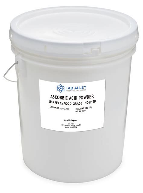 Buy Ascorbic Acid Powder Uspfood Grade Fcc Kosher 60 Bulk Sizes