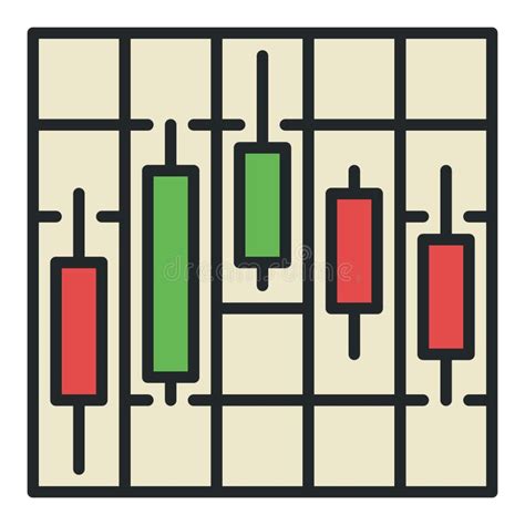 Stock Or Crypto Candlestick Chart Vector Colored Icon Or Symbol Stock Illustration