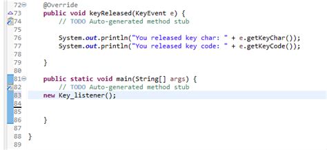 Java Keylistener Important Concept