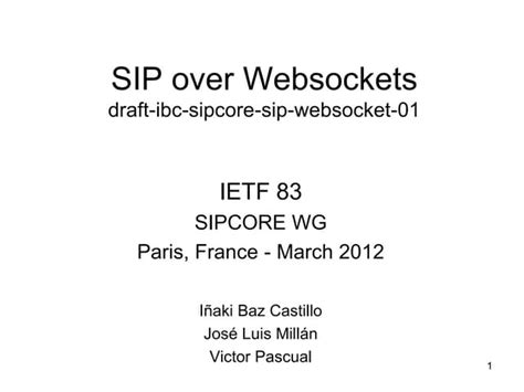 Ietf83 Sip Over Websockets Ppt