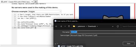 Save Causes Open In Firefox Issue Parallax Jspdf Github
